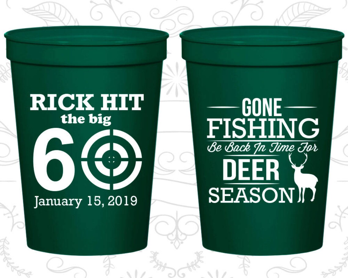 60th Birthday Party Cups Cheap Party Cup Favors the Big 6 - Etsy