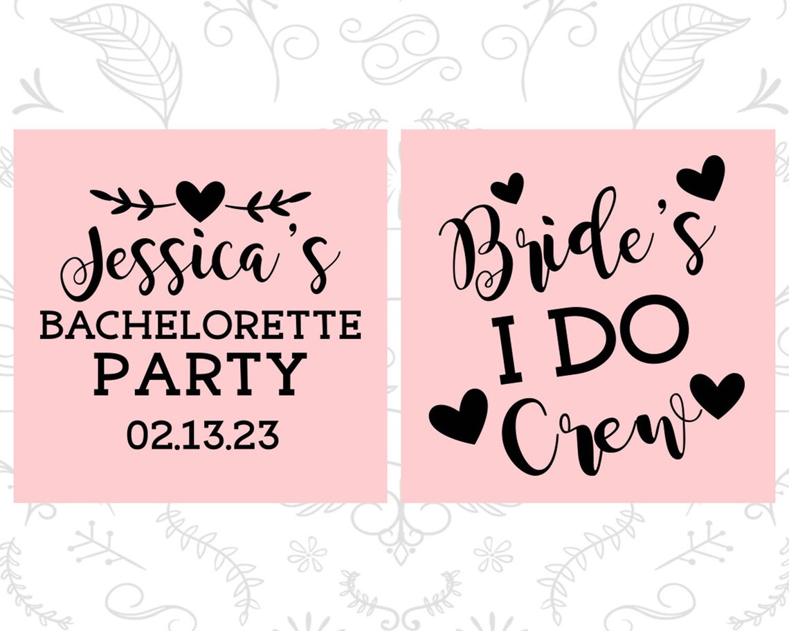 I Do Crew Party Ideas Printed Bachelorette Party Favors I Do - Etsy