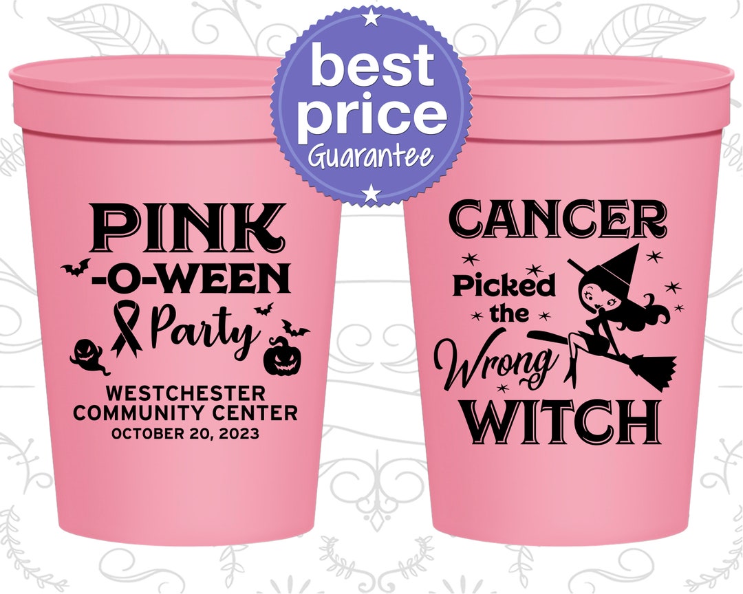 Breast Cancer Stadium Cups, Breast Cancer Awareness Favors, Cancer ...