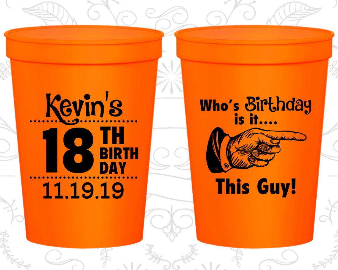 18th Birthday Cups Cheap Plastic Party Cups Who's - Etsy