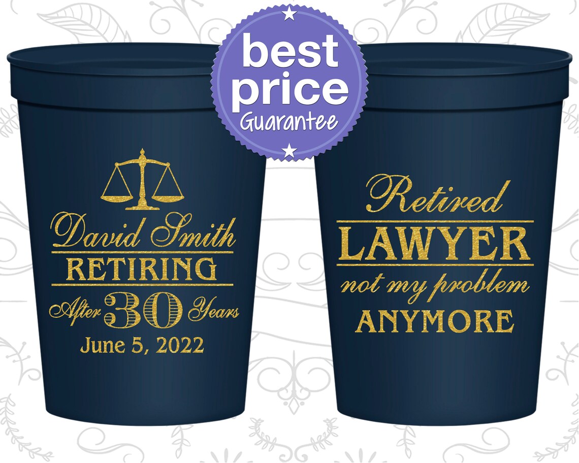 Retirement Party Cups Retirement Party Favors Retirement - Etsy
