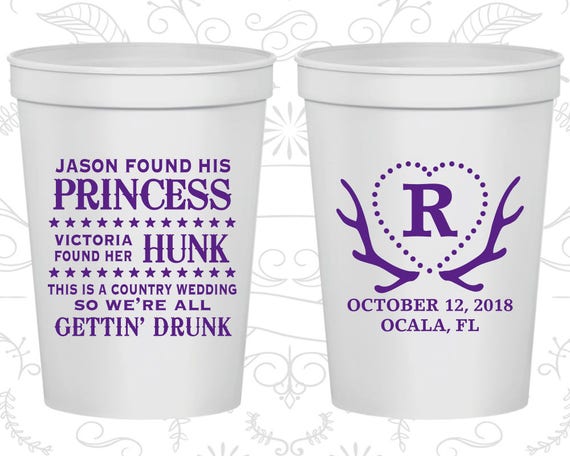 Monogrammed Cups Monogram Cups Monogram Wedding Cups | Etsy