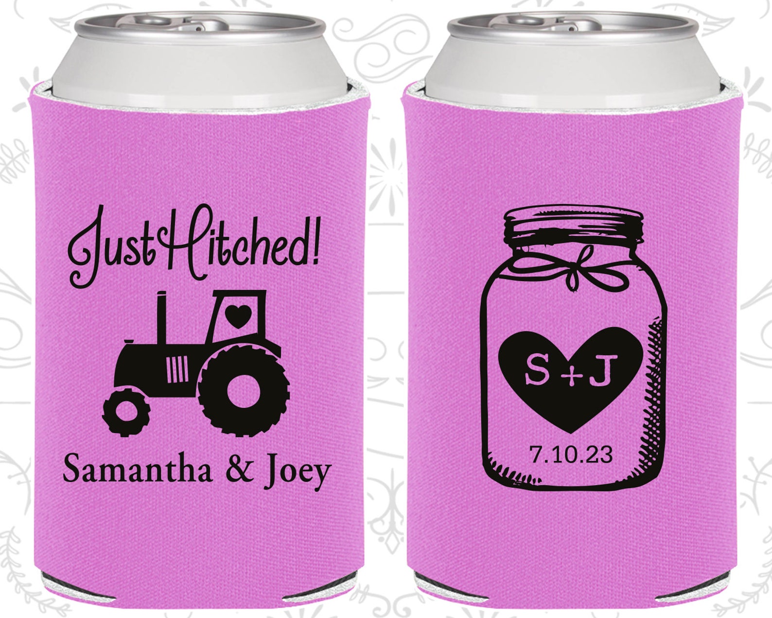 Just Hitched Wedding Reception Tractor Monogrammed Gifts - Etsy