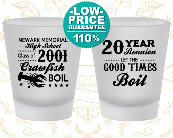 High School Reunion Shot Glasses Class of 2001 Reunion 20 | Etsy