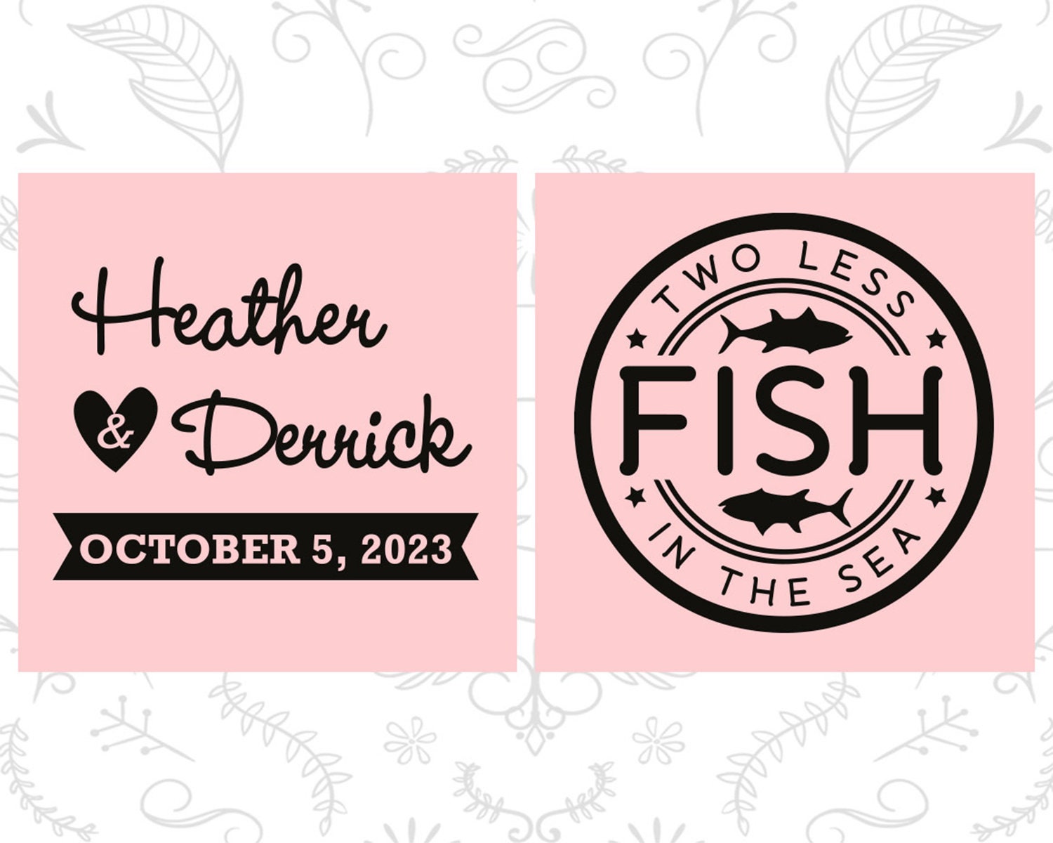 Two Less Fish in the Sea Favors Wedding Gift Ideas Fisherman | Etsy