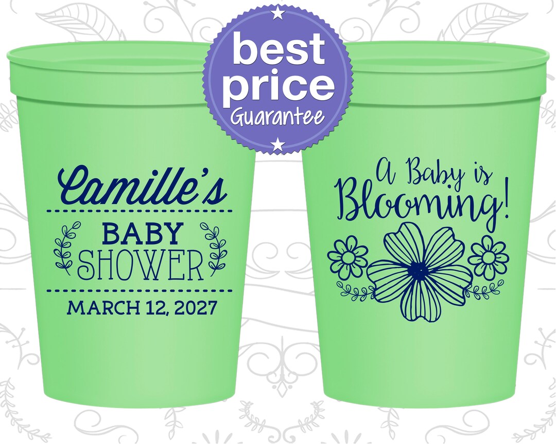 Personalized Baby Shower Plastic Cups Baby Shower Ideas A - Etsy