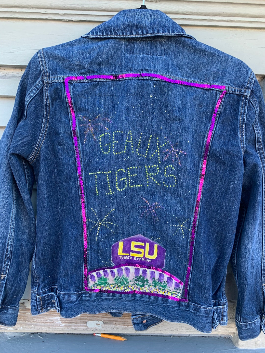 It's in the Stars Geaux Tigers LSU Denim Jacket - Etsy