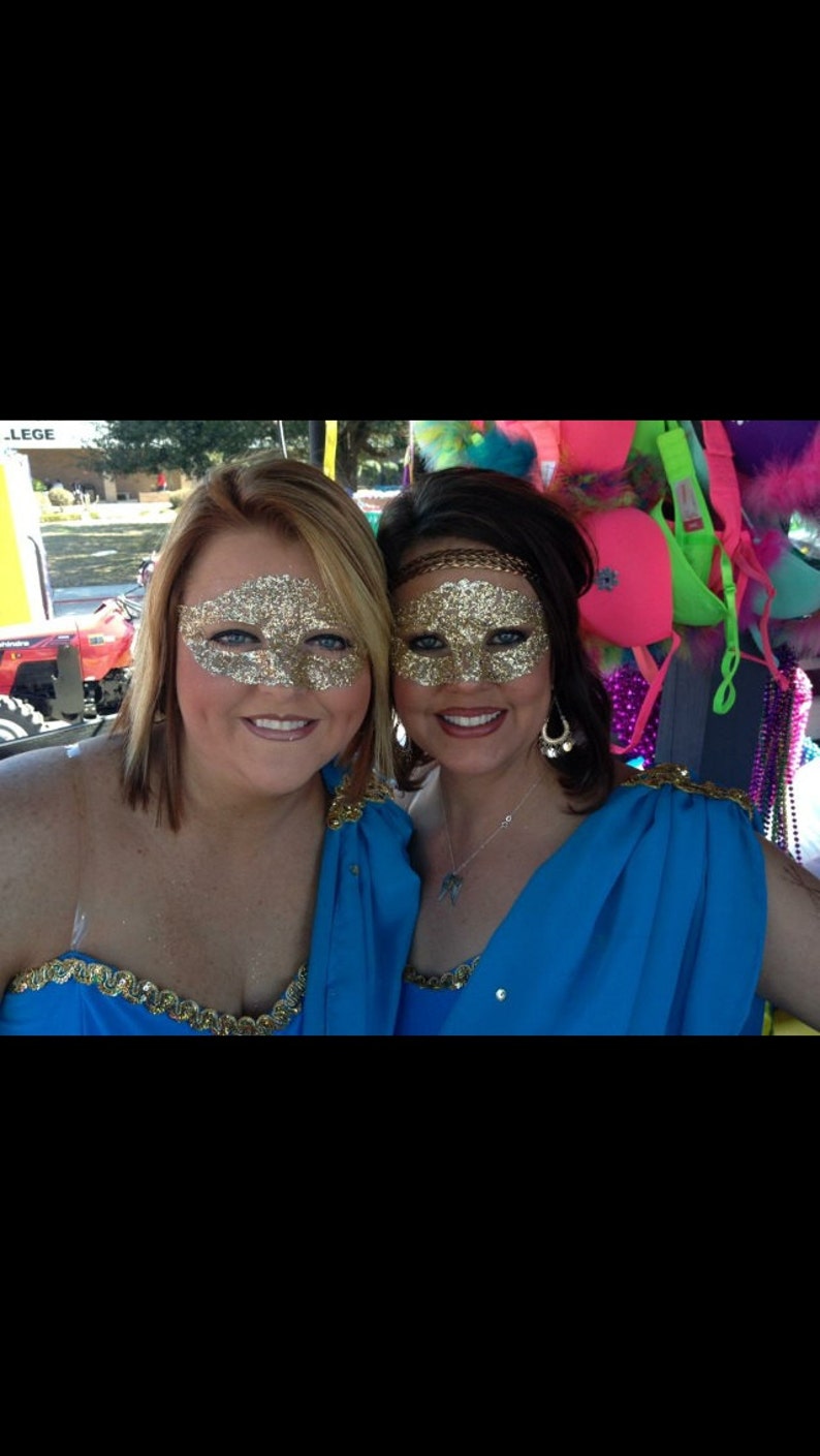 Custom, All-day Wear, Adhesive Mardi Gras Mask - Etsy
