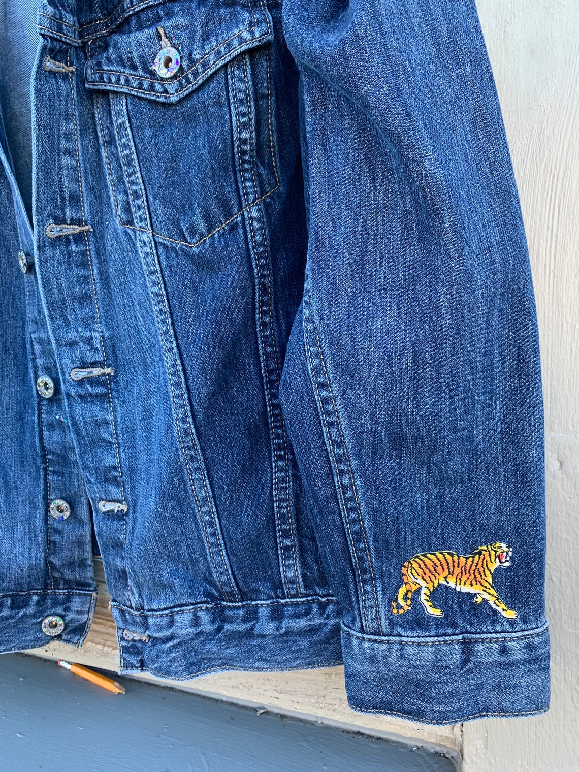 It's in the Stars Geaux Tigers LSU Denim Jacket - Etsy