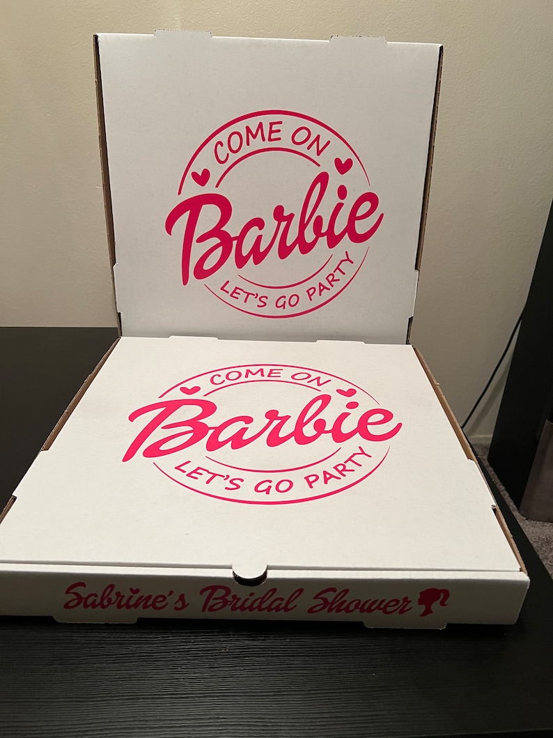 Large Size Barb Themed Pizza Box Party, Cookie Cake, Gift Box - Etsy