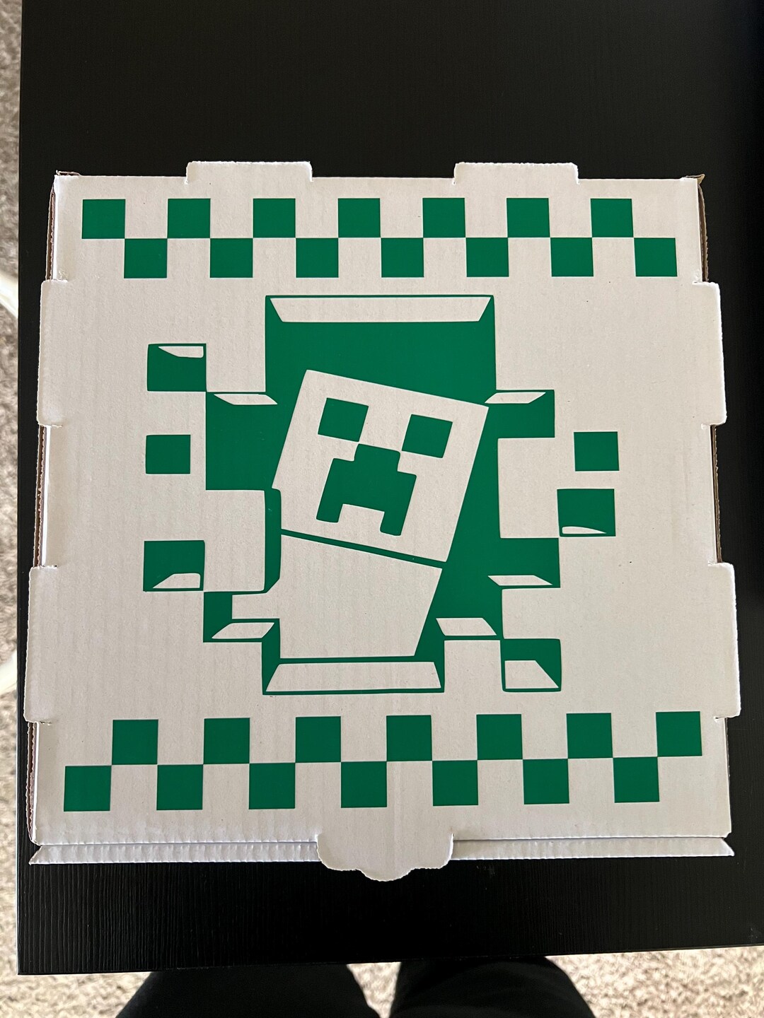 Minecraft Creeper Pizza Box Party Pizza Party Pizza Box - Etsy