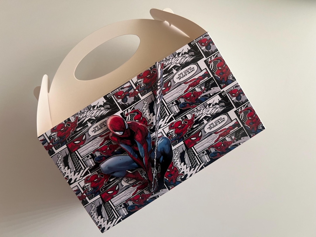 Spider Man Gable Favor Box Party Boxes Treat Boxes - Etsy
