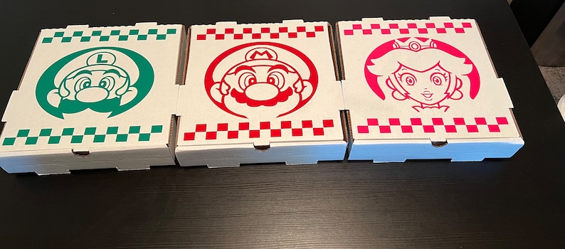 Super Mario Party Themed Personal Size Pizza Box for Pizza Party/ Gift ...