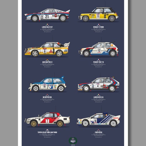 Group B Rally Car Legends Giclee Print - Etsy