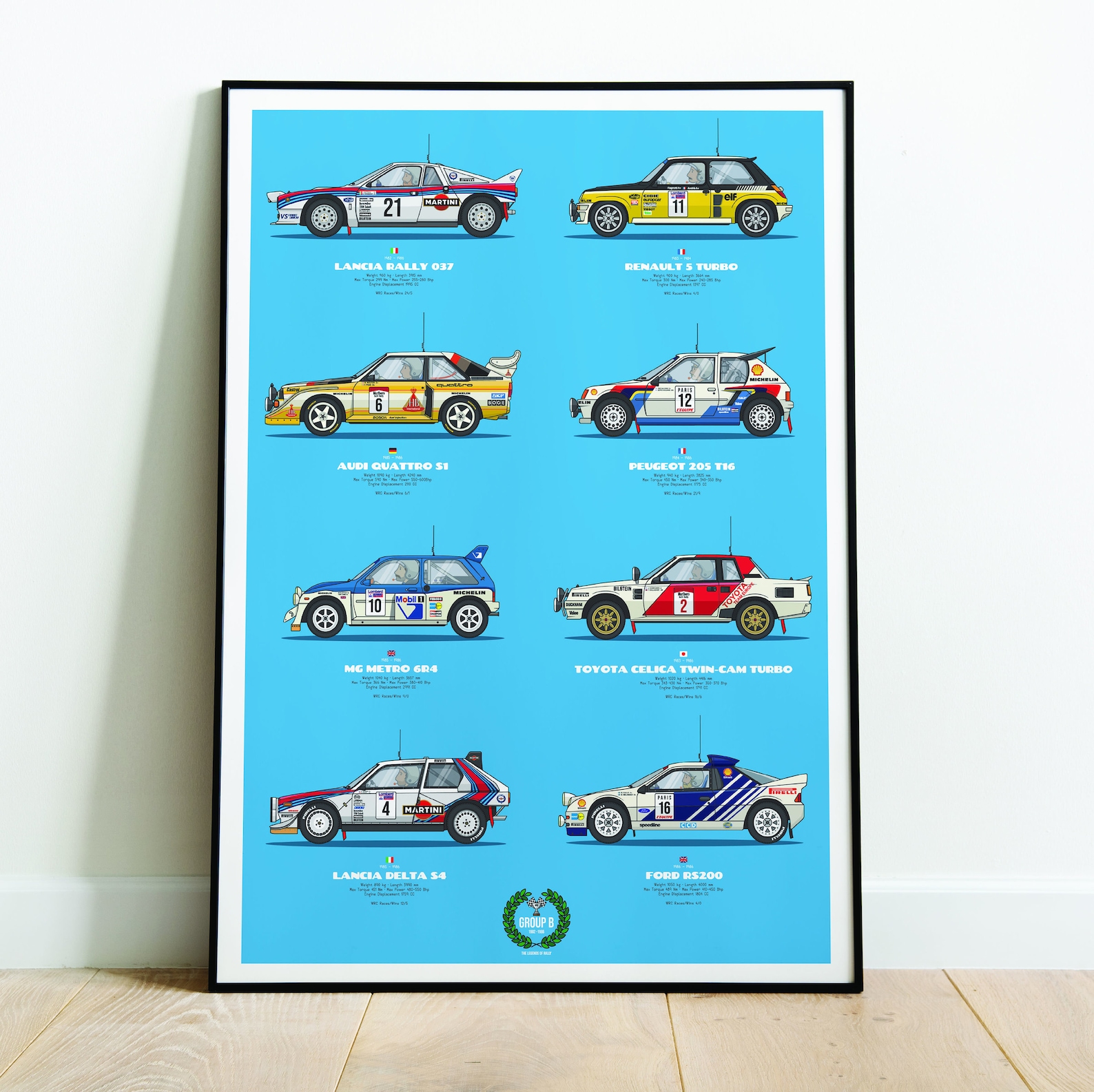 Group B Rally Car Legends Giclee Print Version 2 - Etsy