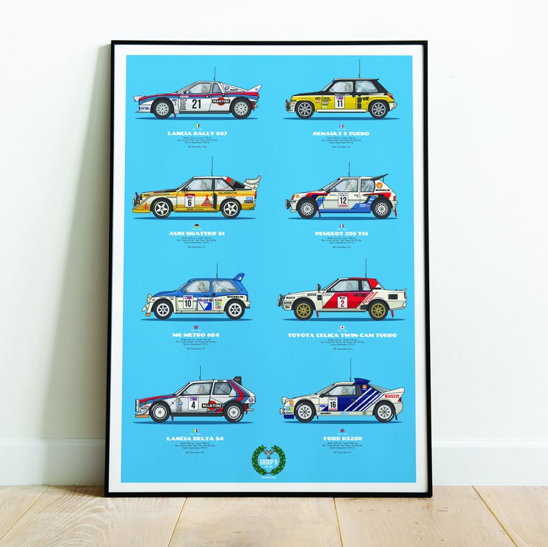 Group B Rally Car Legends Giclee Print Version 2 - Etsy