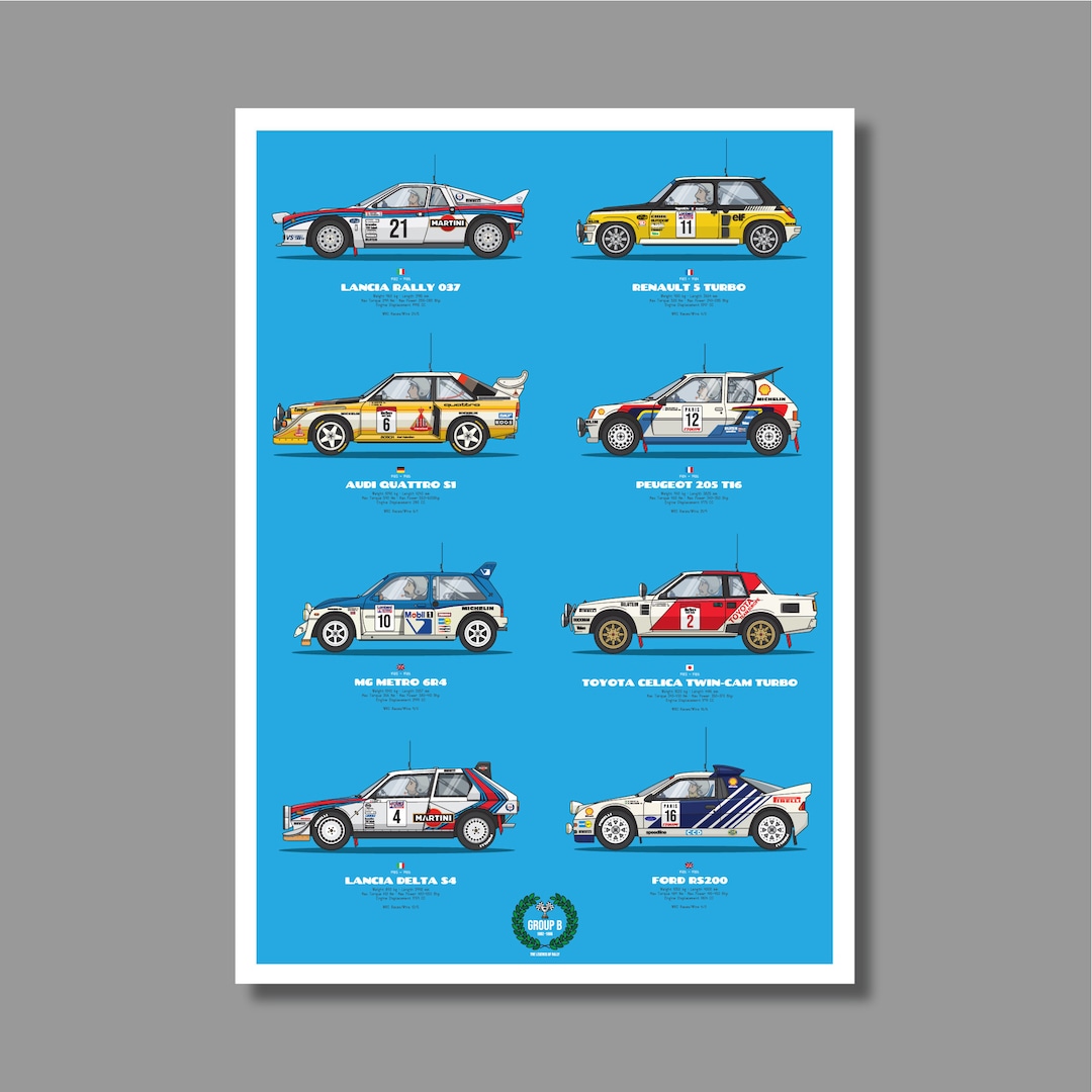 Group B Rally Car Legends Giclee Print Version 2 - Etsy
