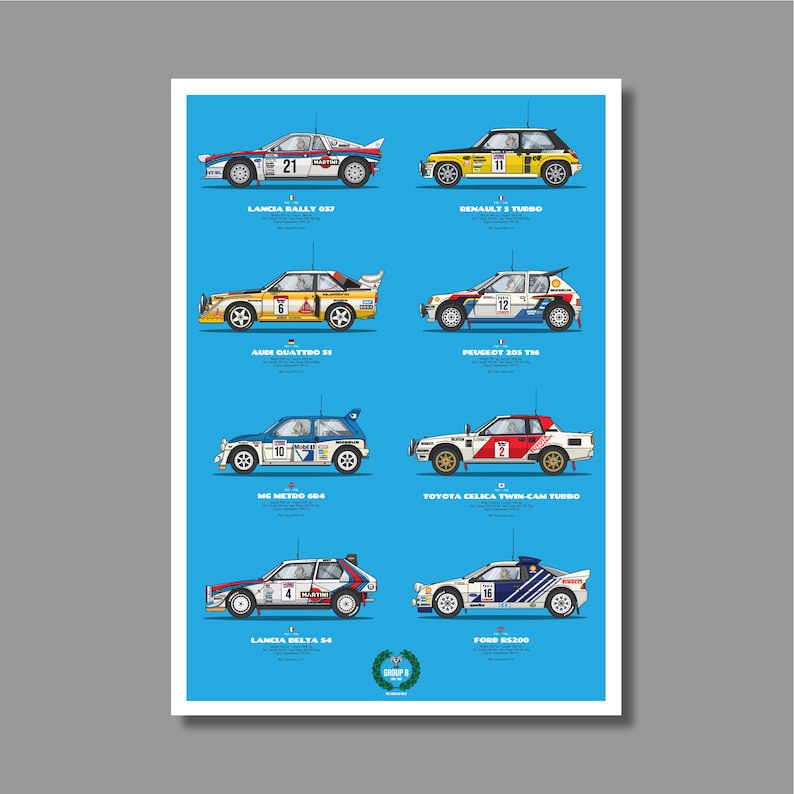 Group B Rally Car Legends Giclee Print Version 2 - Etsy