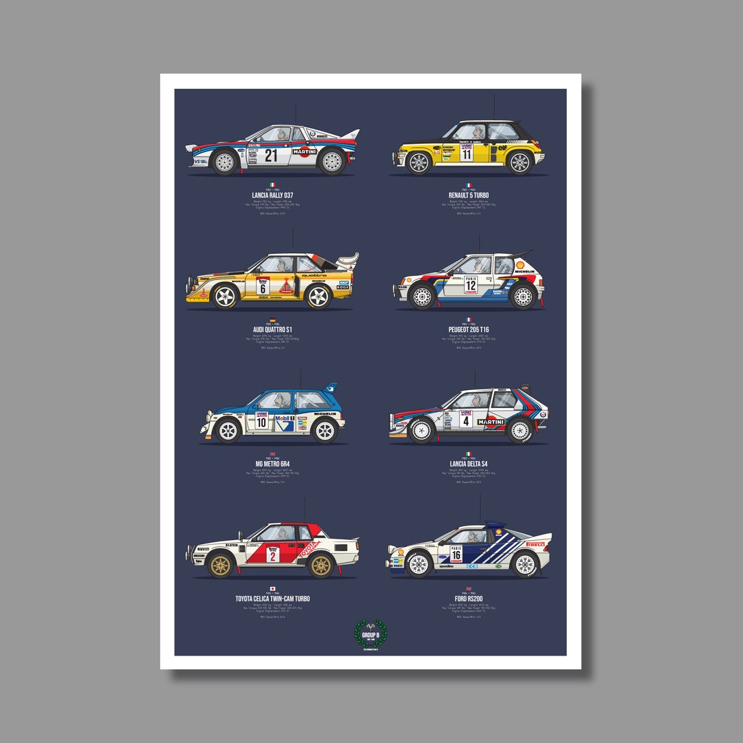 Group B Rally Car Legends Giclee Print - Etsy