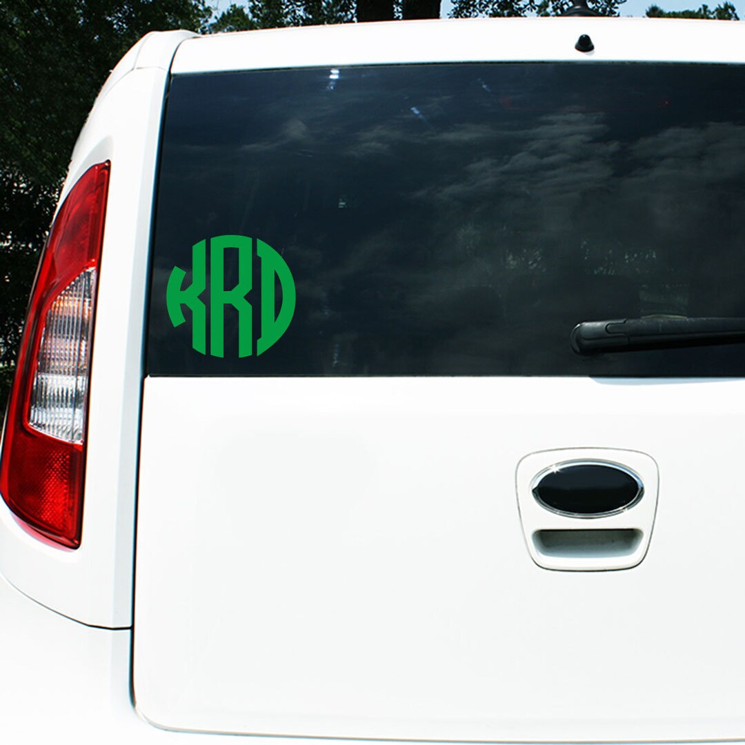3 Letter Monogram Decal for Tumbler, Monogram Decal for Car, Vinyl ...