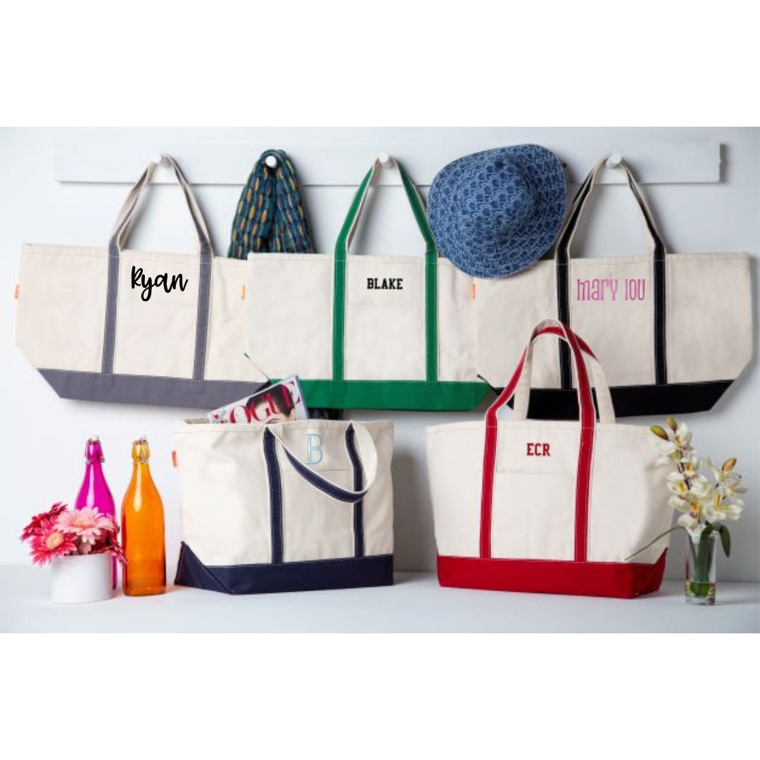 Custom Beach Bag Tote, Embroidered Tote Bag, Monogrammed Bridesmaid ...