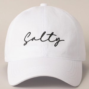 Salty Hat, Stay Salty, Trendy Hat, Fish Hat, Embroidered Sun Hat, Beach ...