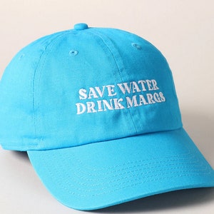 Save Water Drink Margs Hat, Margarita Hat, Margs and Matrimony, Tequila ...
