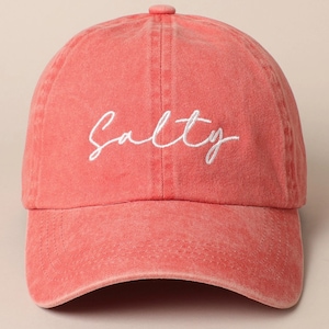 Salty Hat, Stay Salty, Trendy Hat, Fish Hat, Embroidered Sun Hat, Beach ...