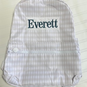 Monongram Personalized Gingham Backpack Lunch, Diaper Bag, Custom Kids ...