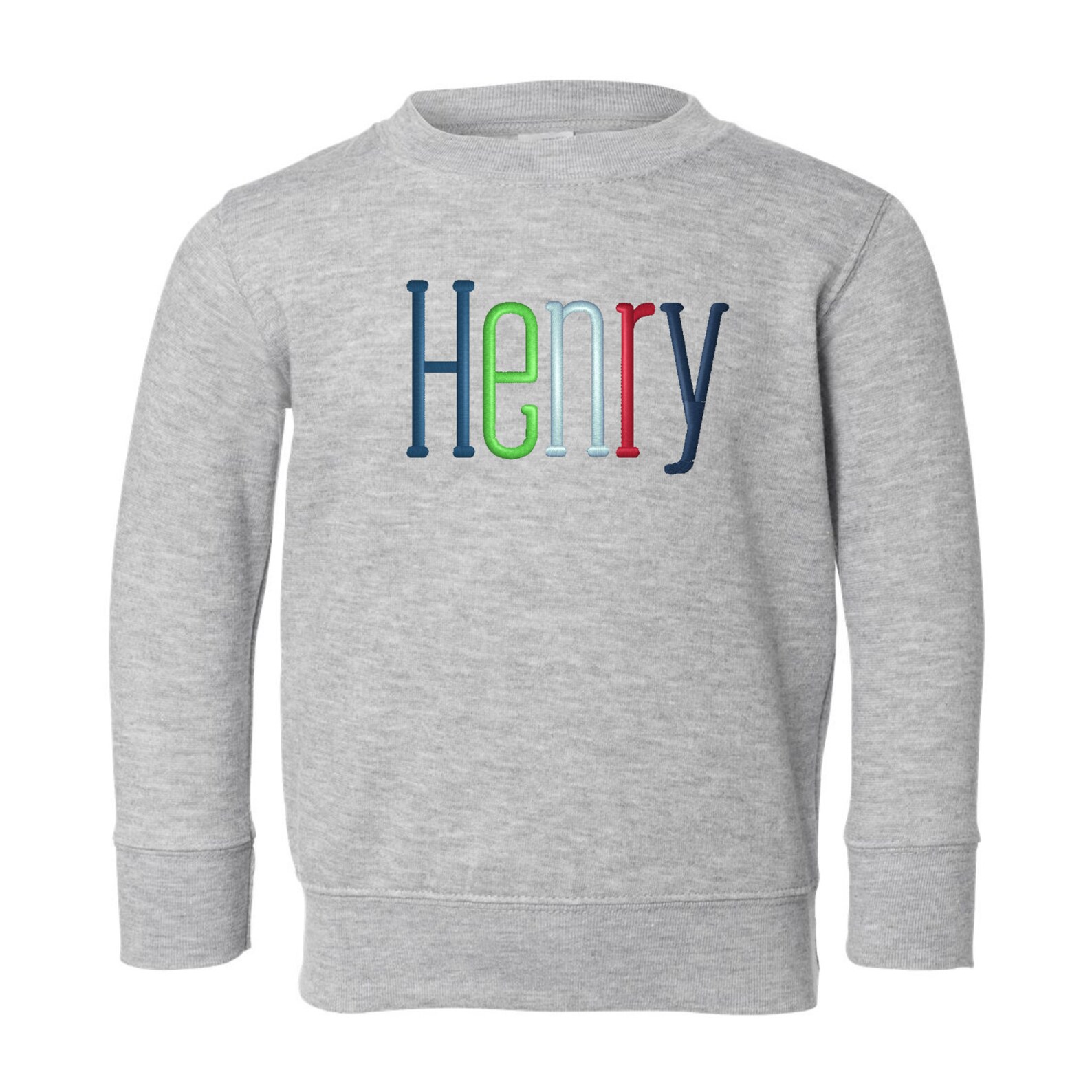 Personalized Kids Crew Neck Sweatshirt Personalized Monogram - Etsy