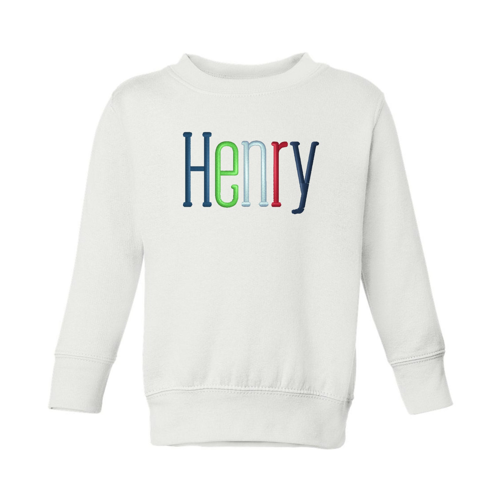 Personalized Kids Crew Neck Sweatshirt Personalized Monogram - Etsy