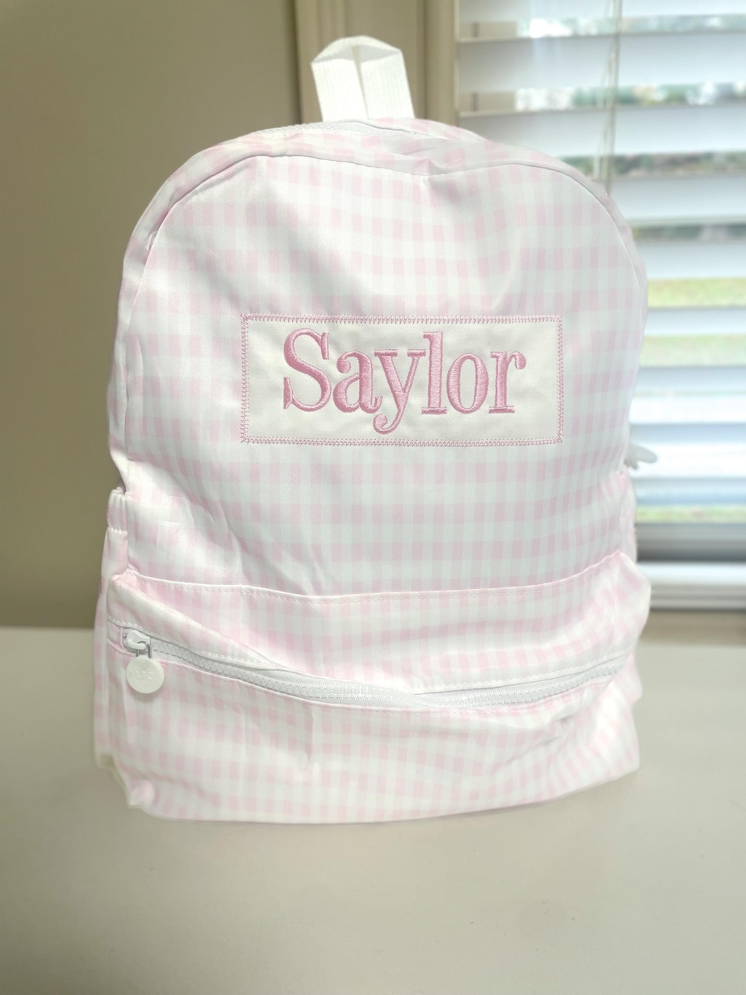 Monongram Personalized Gingham Backpack Lunch, Diaper Bag, Custom Kids ...