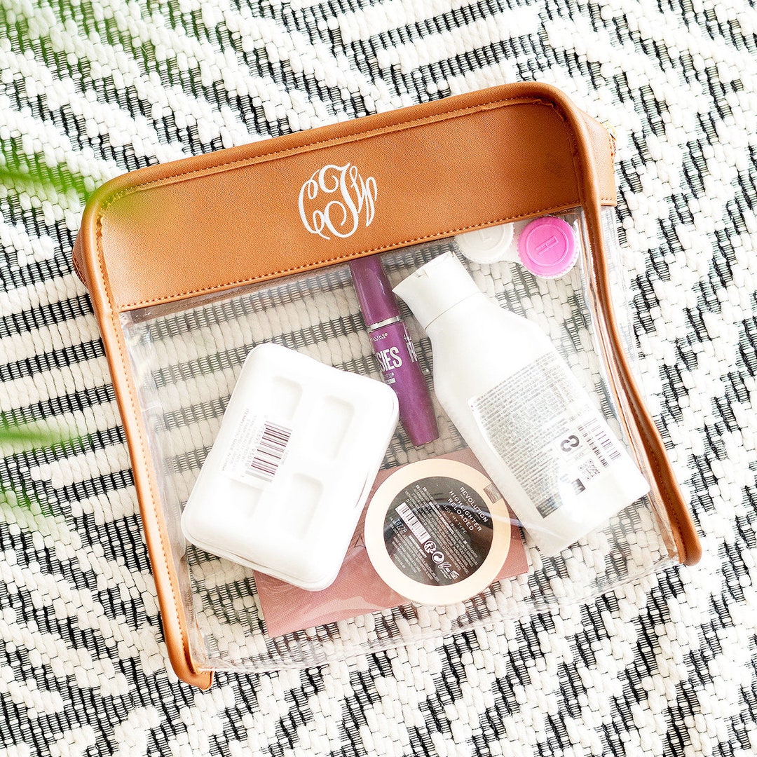 Personalized Monogrammed Clear Toiletry Bag, Monogrammed Toiletry Bag ...