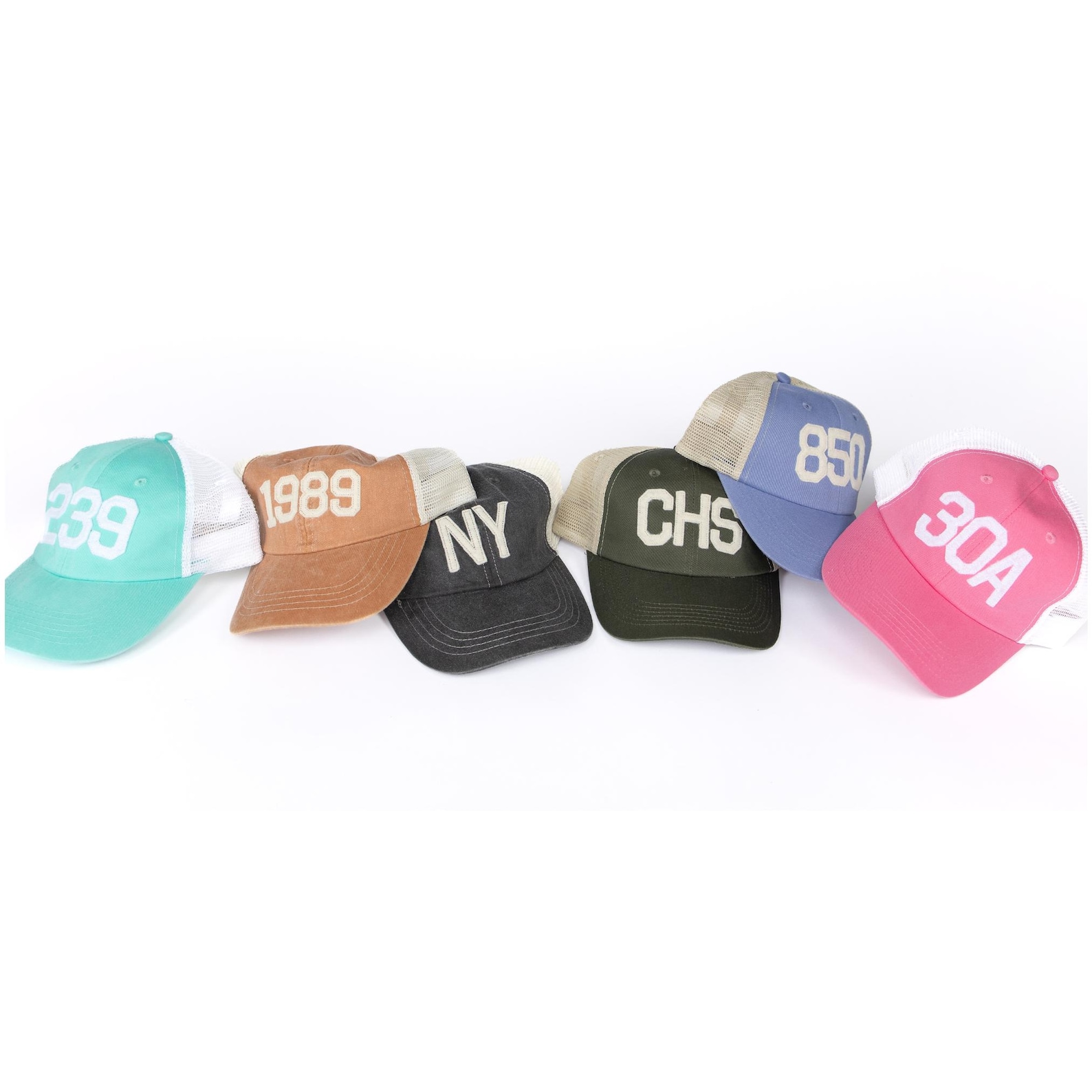 Custom Area Code Trucker Hat, Baseball Cap, Ponytail Baseball Hat ...
