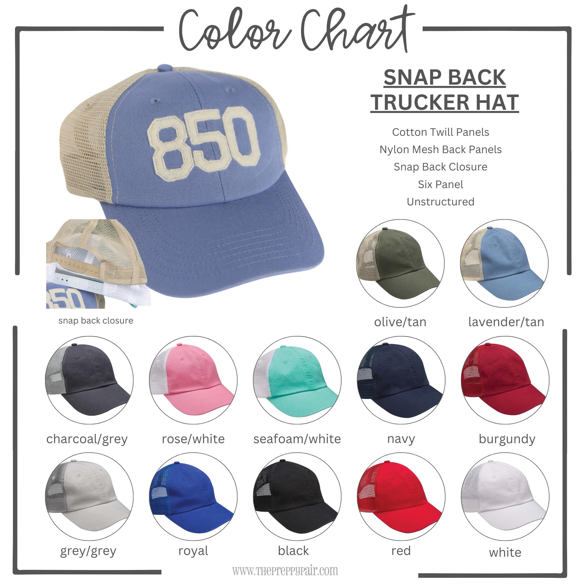 Custom Area Code Trucker Hat, Baseball Cap, Ponytail Baseball Hat ...