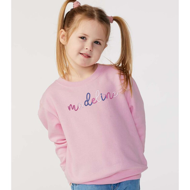 Personalized Kids Crew Neck Sweatshirt Personalized Monogram - Etsy