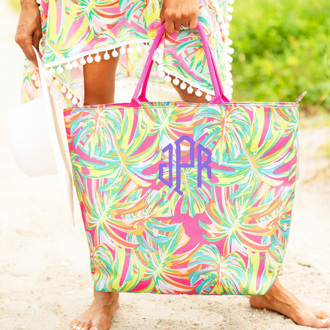 Monogrammed Beach Bag Tote, Personalized Pool Bag, Custom Beach Bag ...