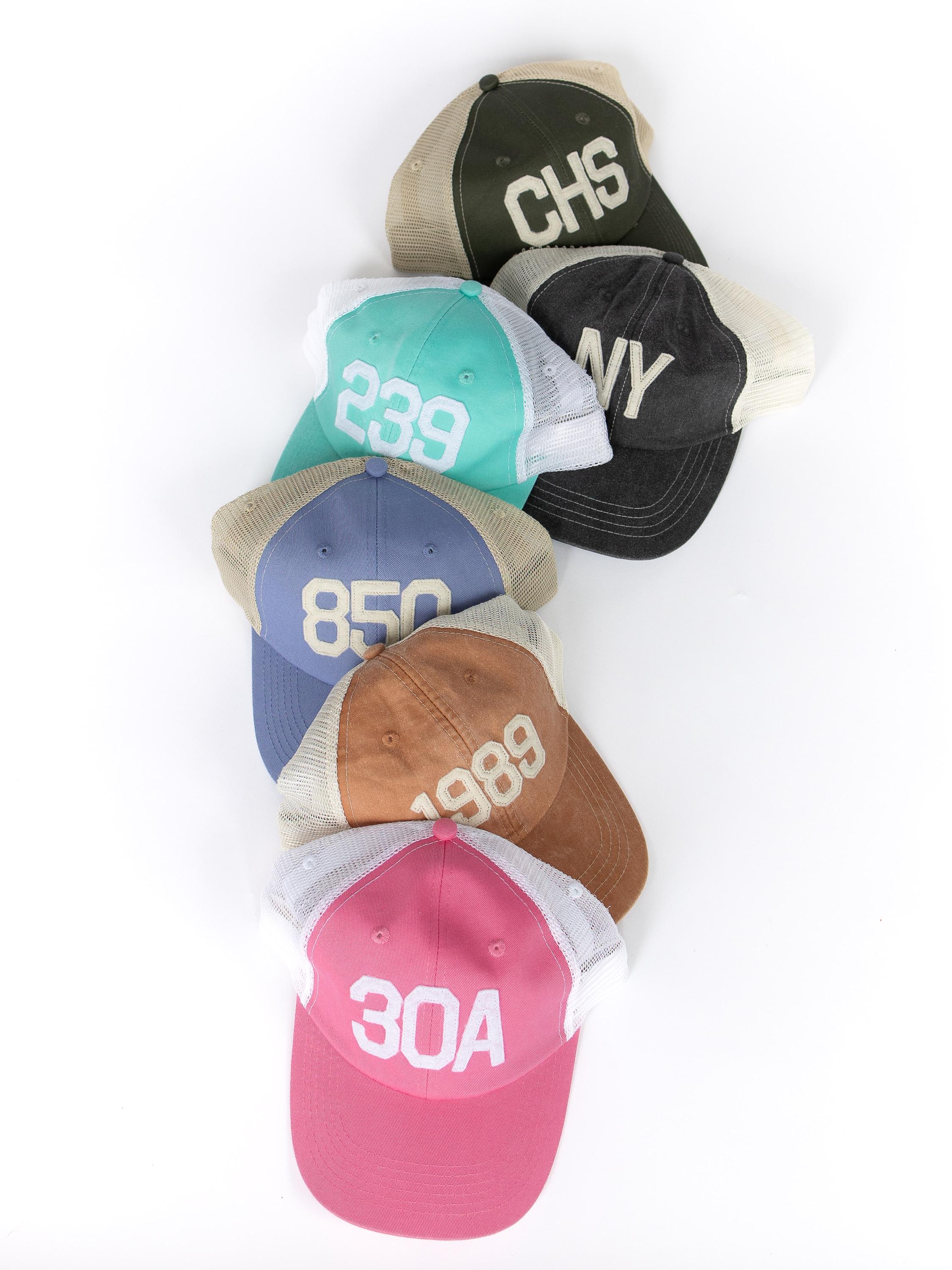 Custom Area Code Trucker Hat, Cute Baseball Cap, Shop Local Gift, Mesh ...