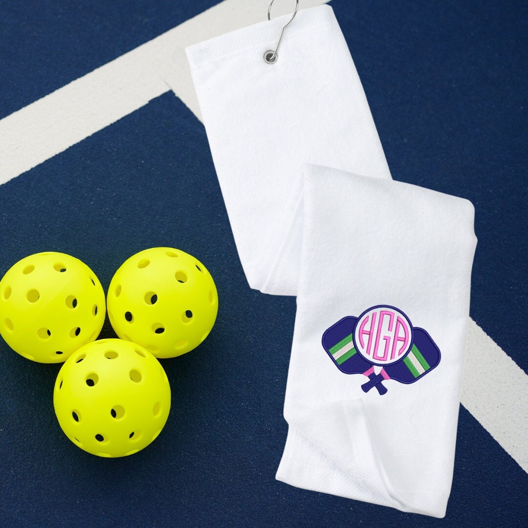 Personalized Pickleball Towel, Monogram Pickle Ball Gifts, Custom ...
