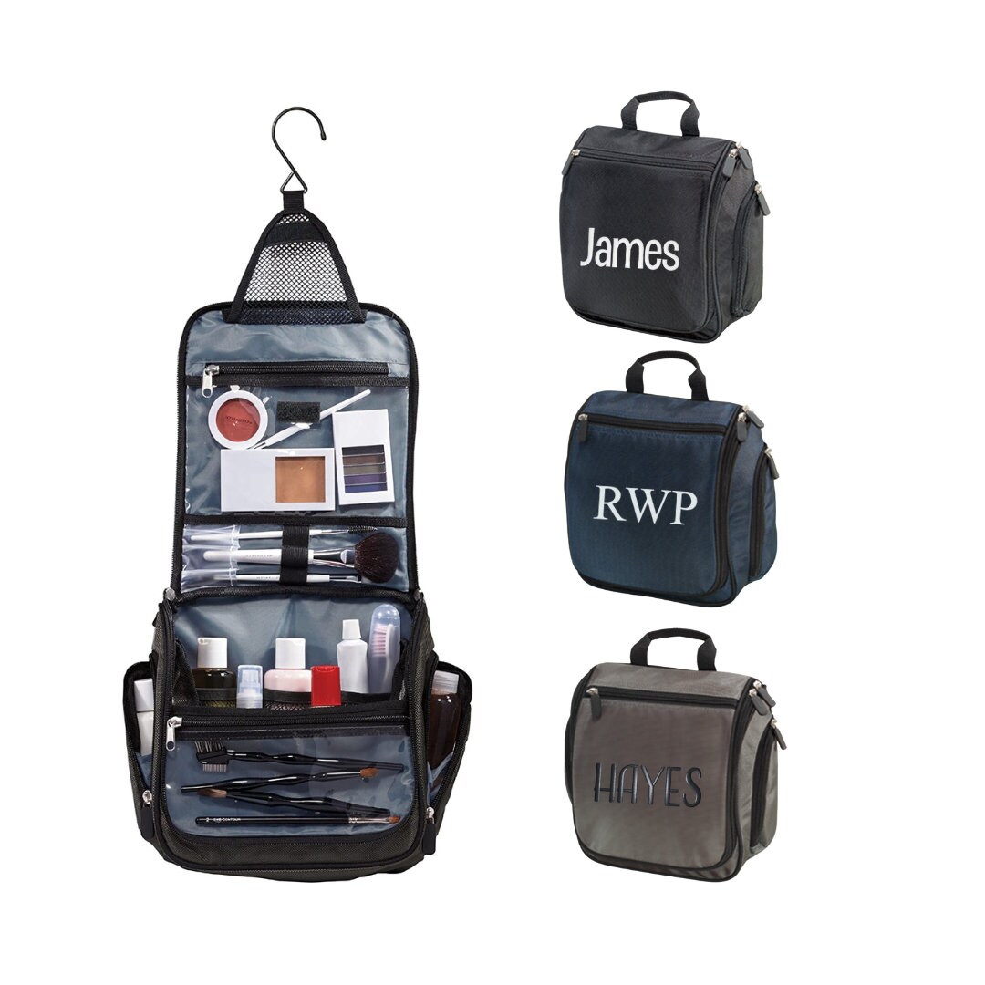 Personalized Hanging Toiletry Bag Men, Personalized Toiletry Bag for ...
