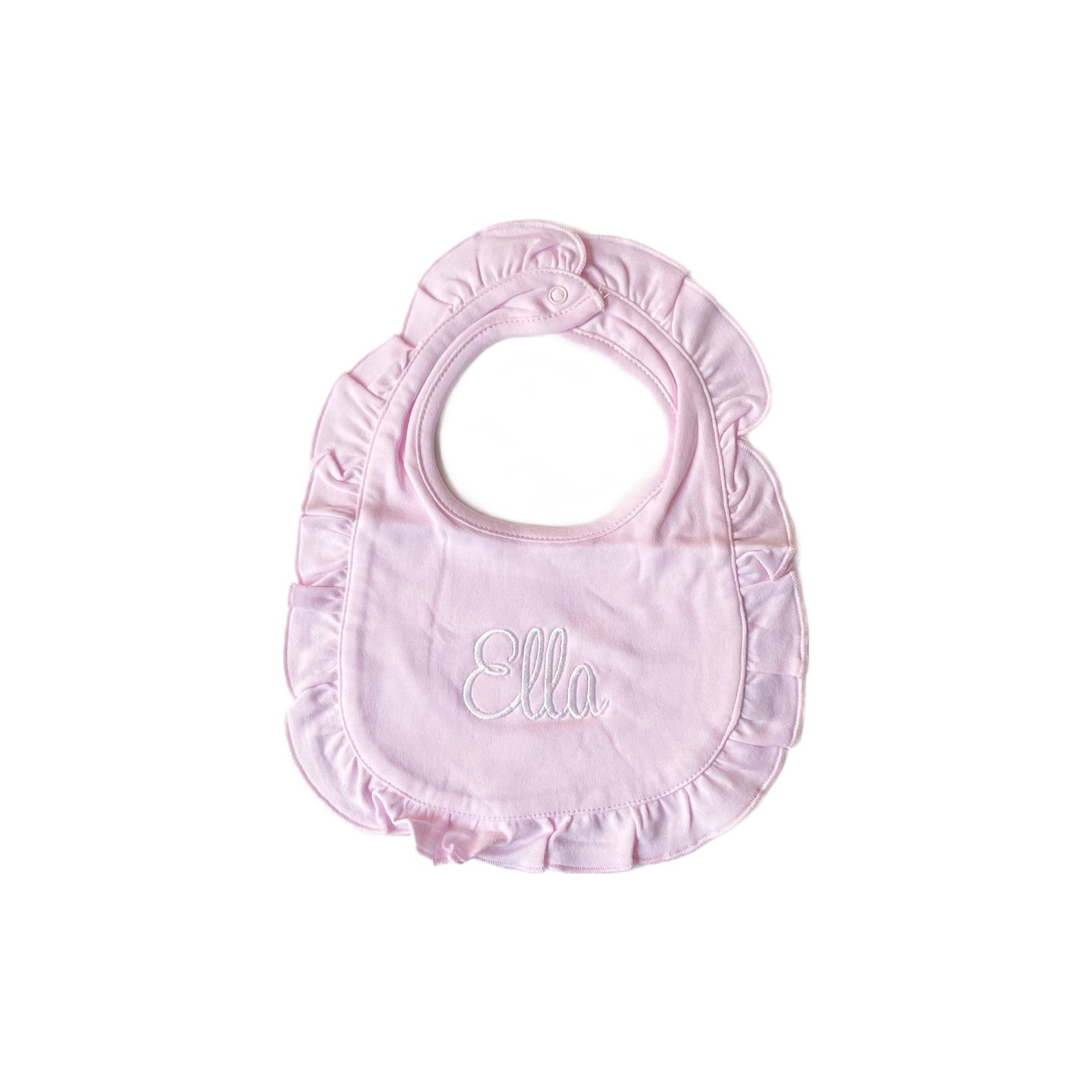 Monogrammed Ruffle Baby Bib Personalized Bibs First Birthday - Etsy