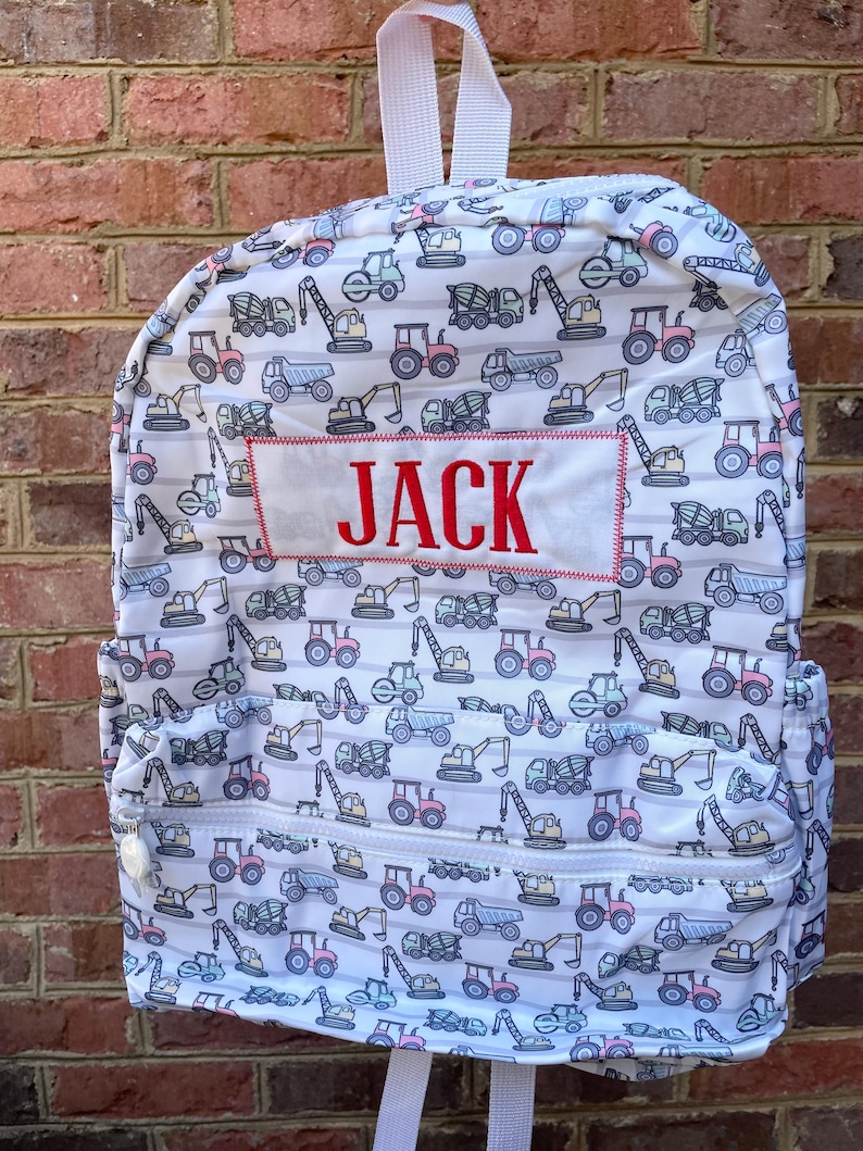 Monongram Personalized Gingham Backpack Lunch, Diaper Bag, Custom Kids ...
