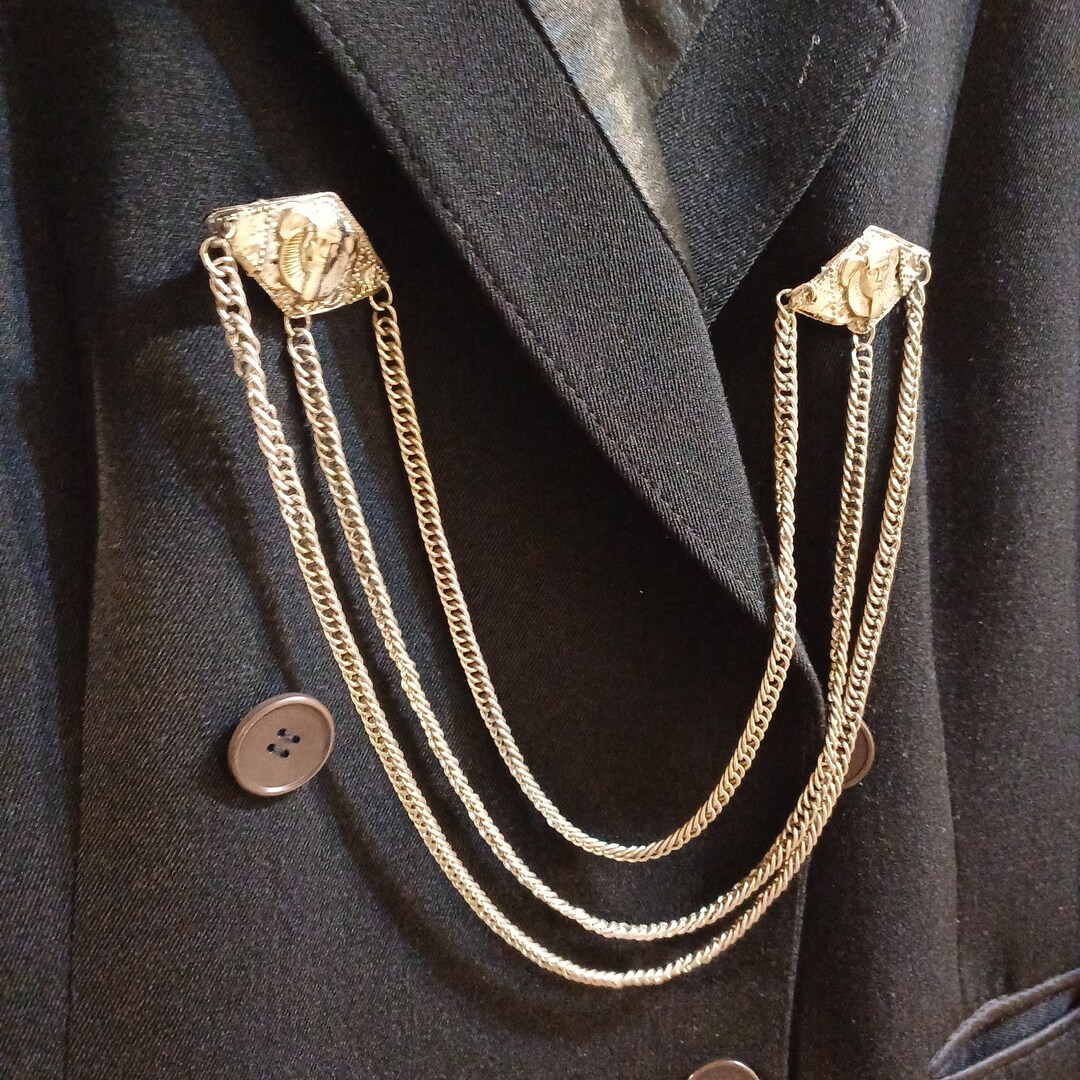 Pharaoh Collar Pin Vintage metal Cast Egypt Pin Collarjacket - Etsy