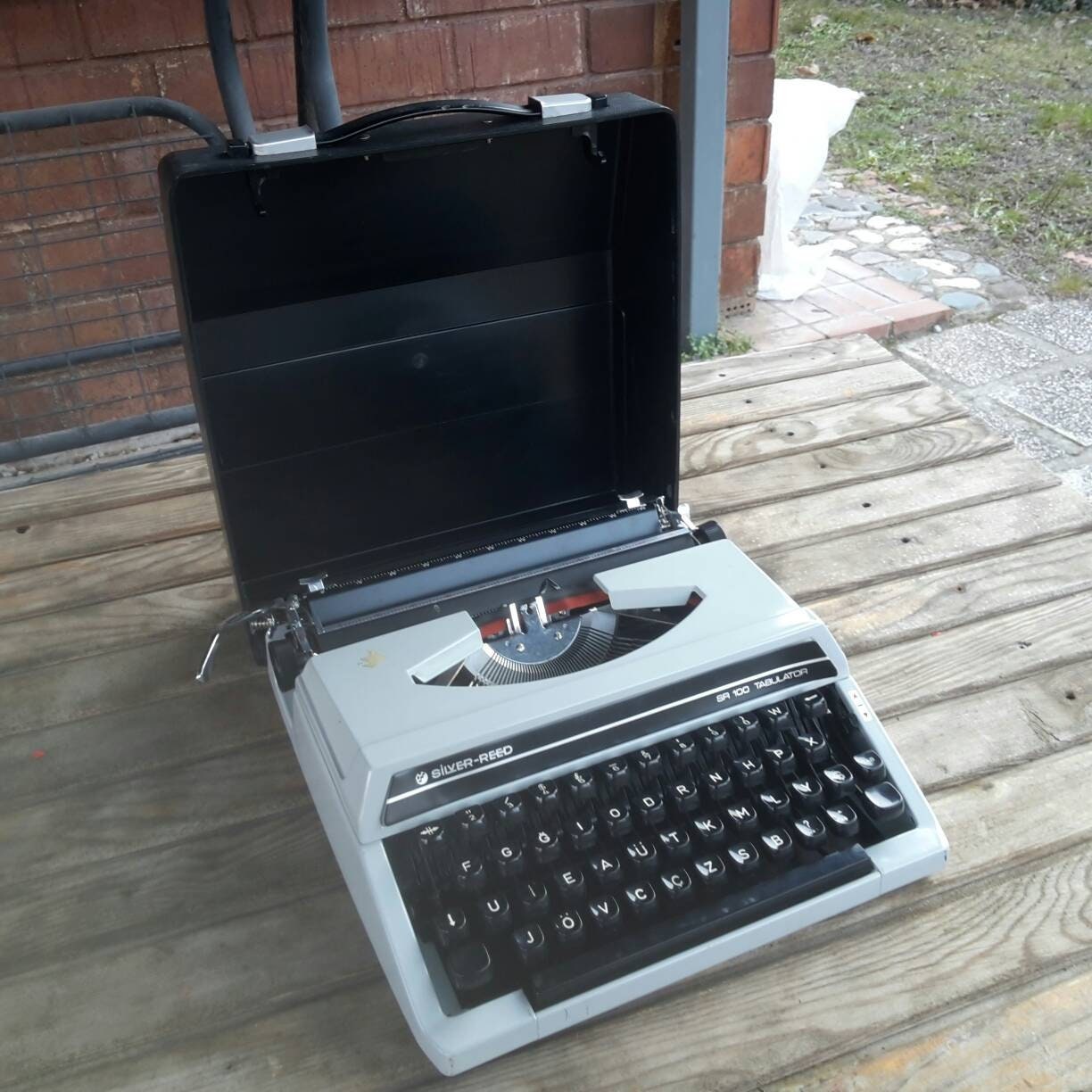 Silver Reed Tabulator Typewriter With Carrying Case - Etsy