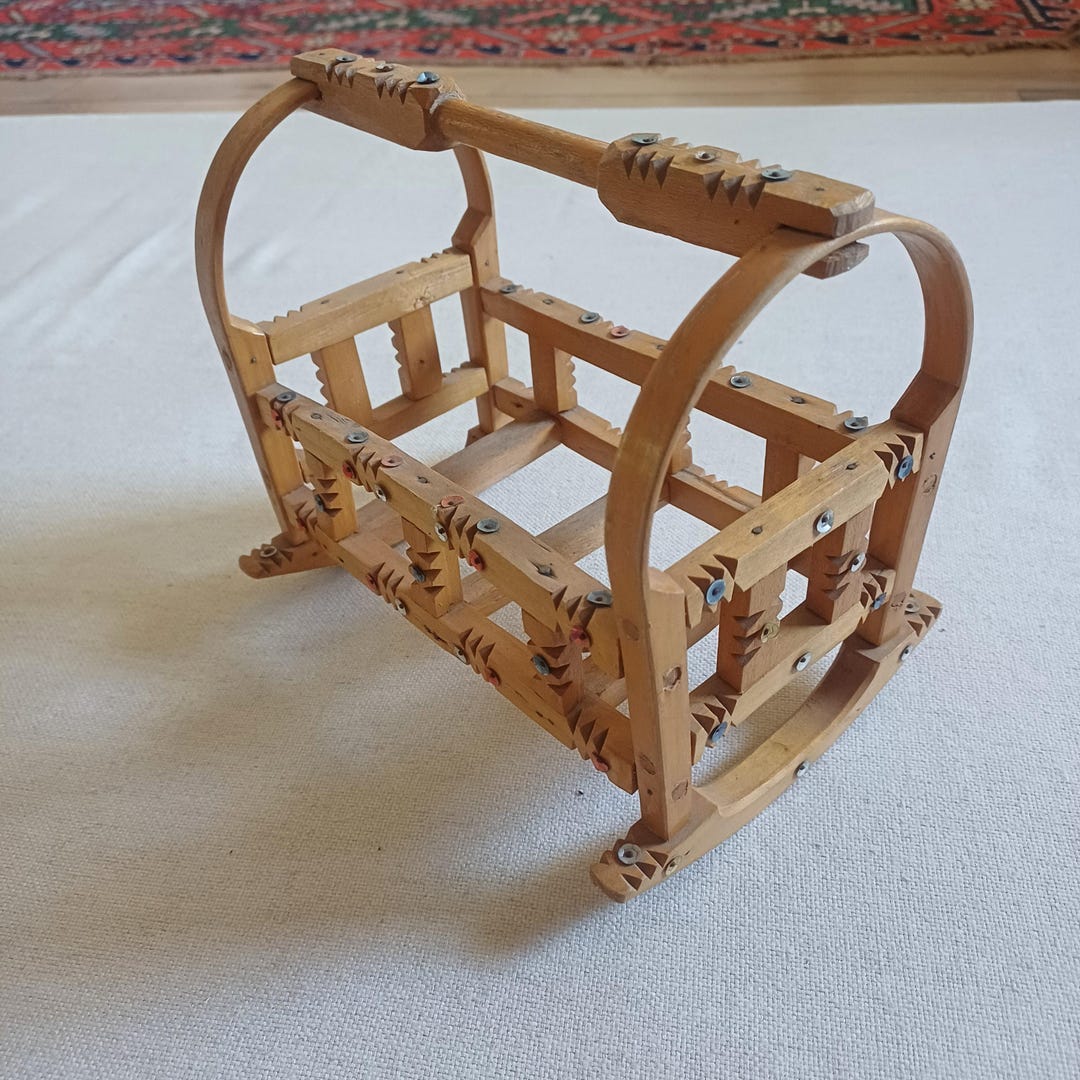 Wood Cradle Handmade/1970s Decorative Object Wooden Cradle - Etsy UK