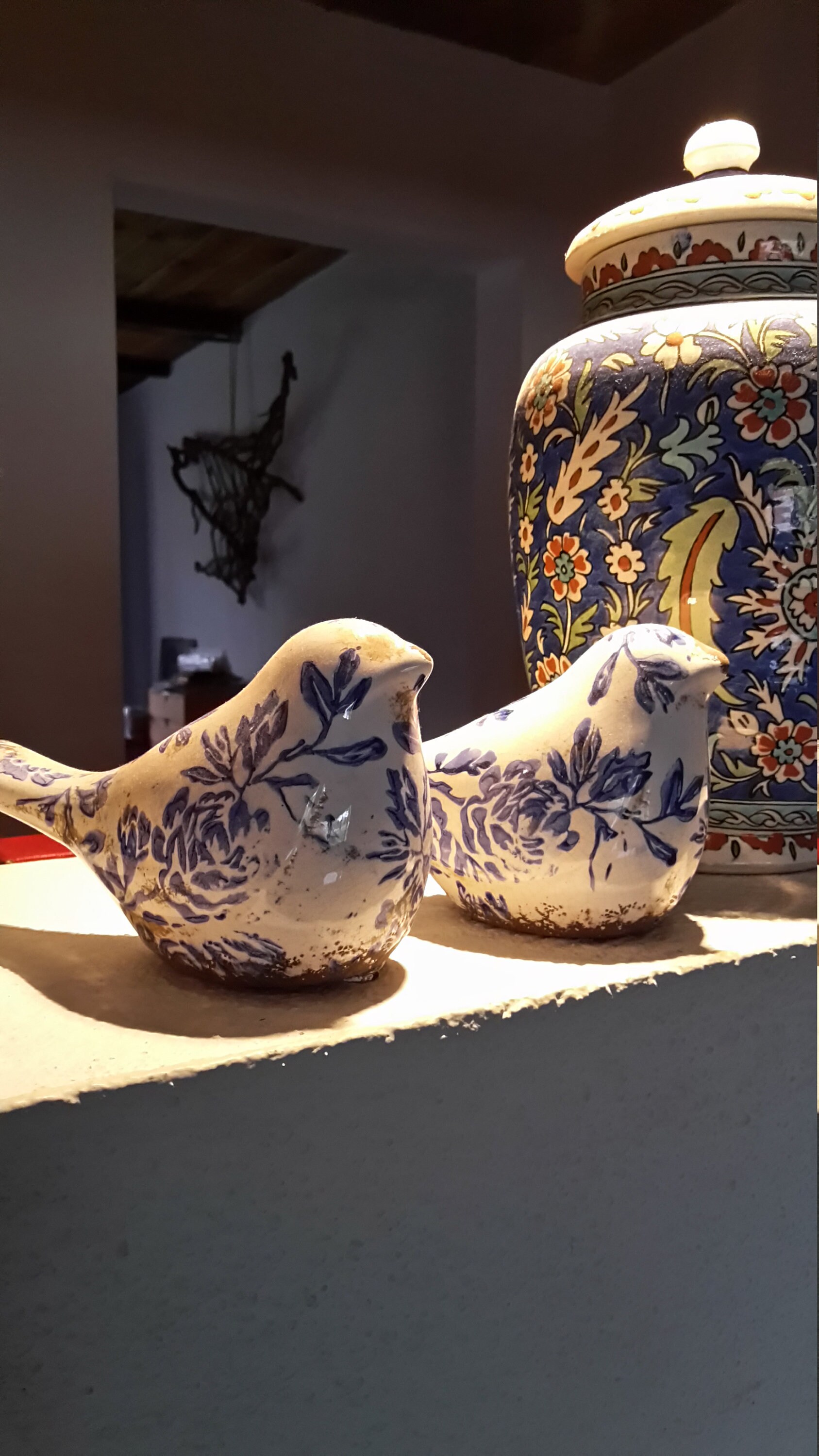 Chinaware Birds Vintage/bleu Blanc Ceramic Birds - Etsy