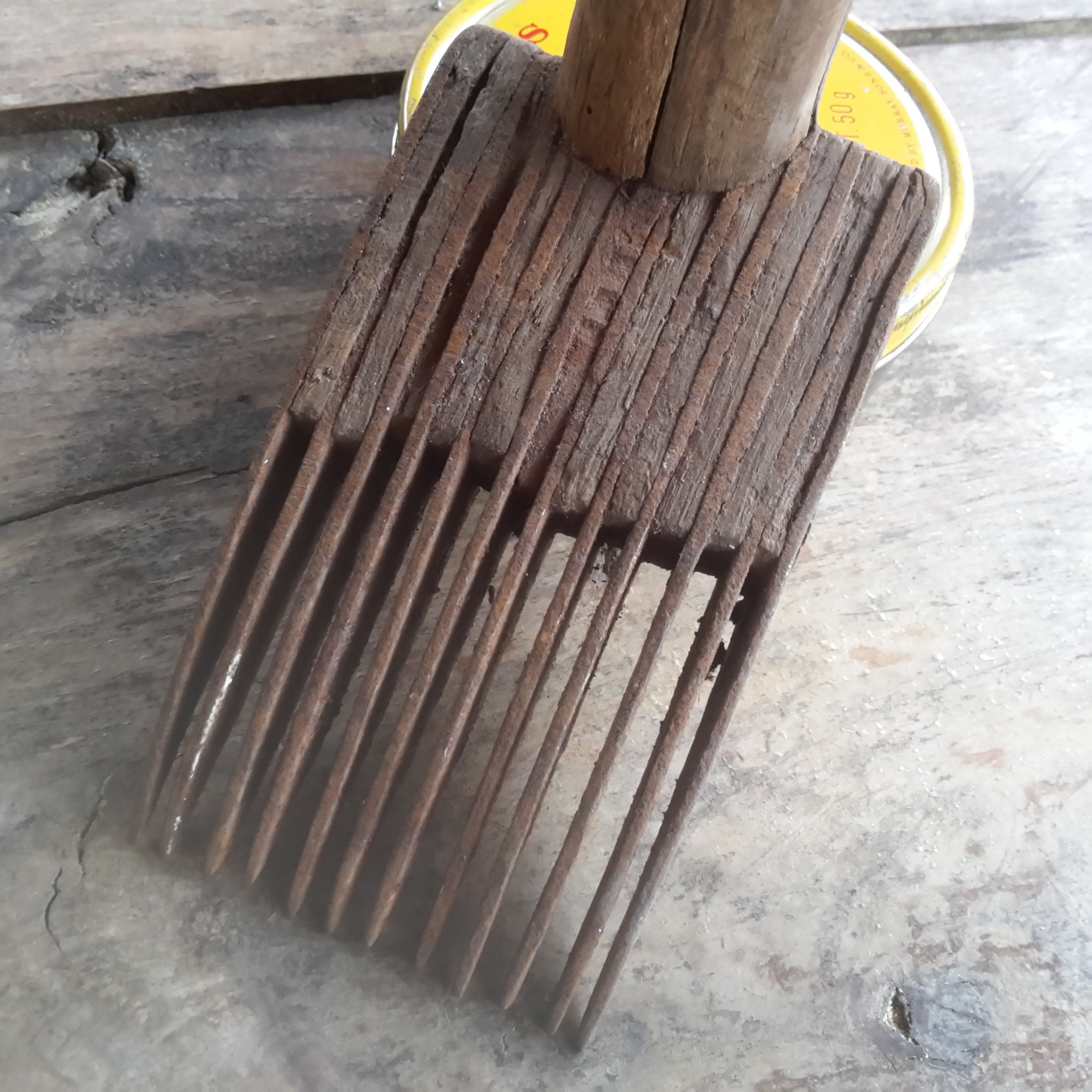 Antique Carpet Weaving Tool / Vintage Carpet Comb Wood and Iron - Etsy