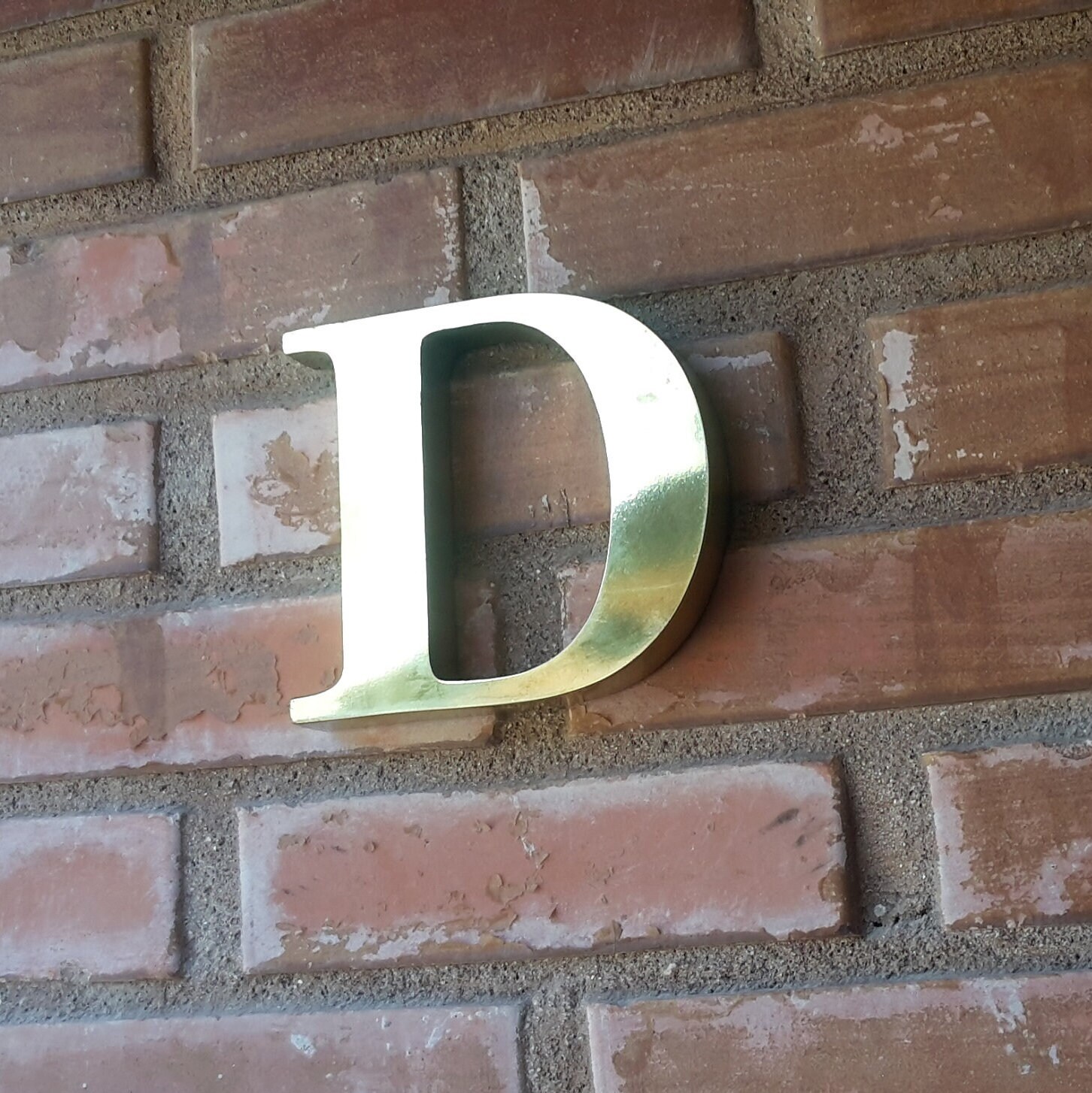 Brass D Letter Bold/letter D Sign Brass - Etsy