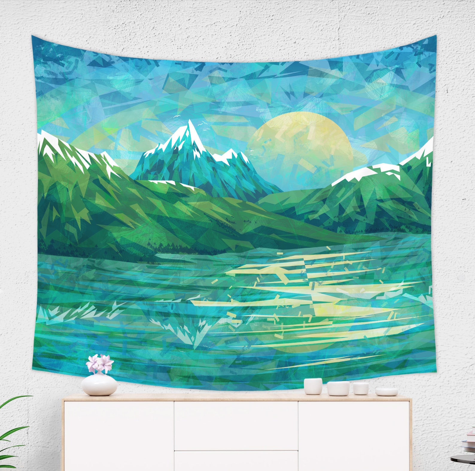 Blue Mountain Tapestry Landscape Tapestry of Mountains in | Etsy