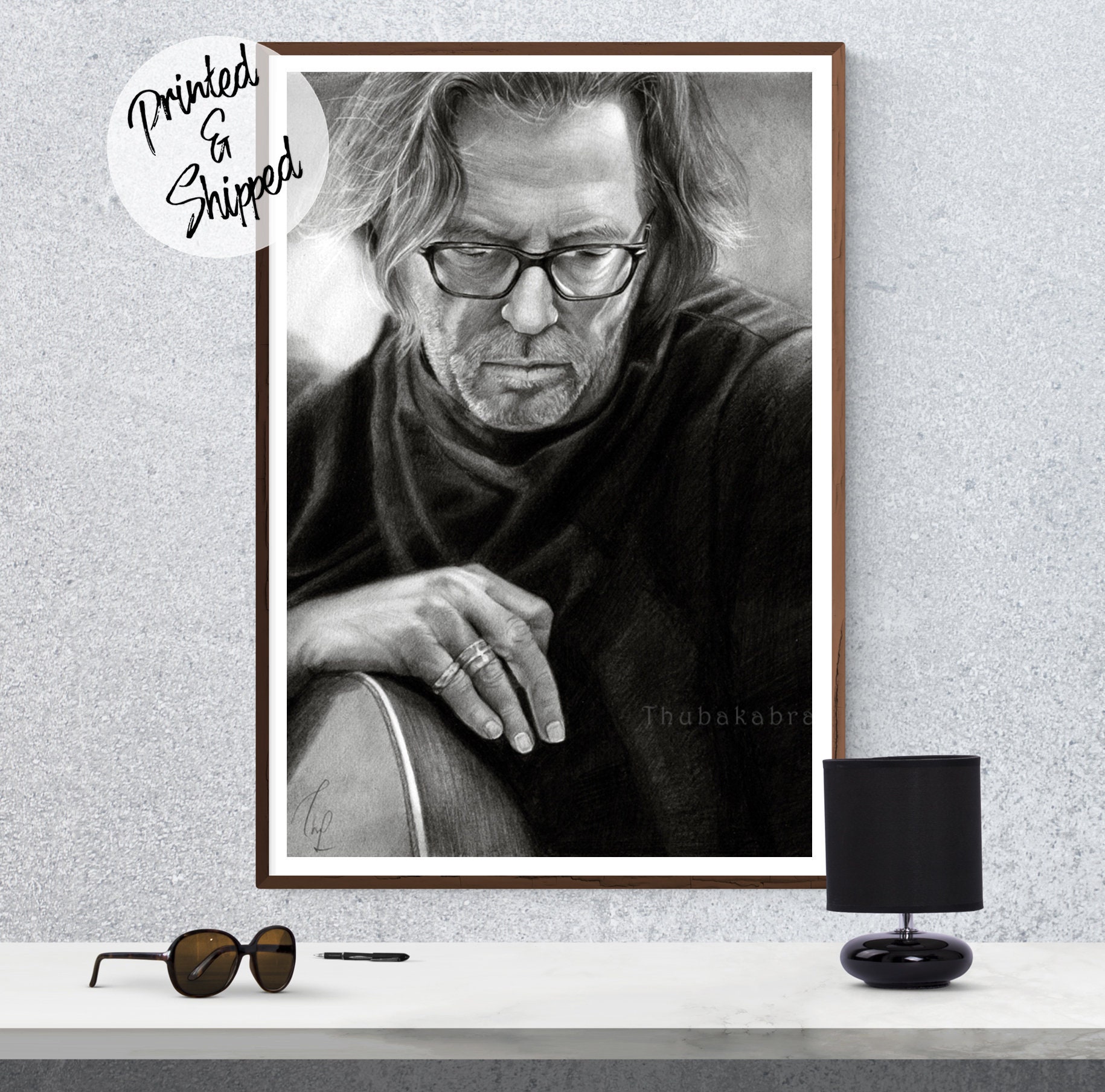Eric Clapton Poster Large Clapton Drawing Wall Art Large - Etsy UK